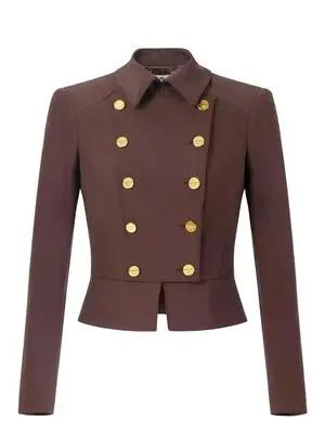 Elisabetta Franchi Double-breasted Jacket - Brown