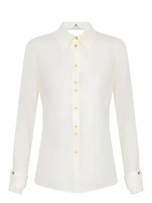 Elisabetta Franchi Open-back Shirt - Neutrals