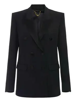 Elisabetta Franchi Double-breasted Jacket - Black