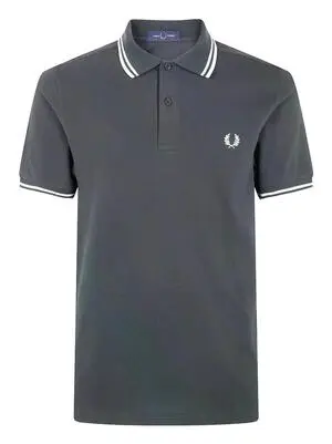 Fred Perry Striped-trim Cotton Polo Shirt - Green
