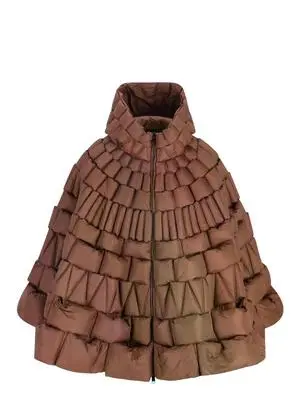RAXXY Hooded Quilted Jacket - Brown