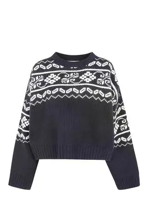 RÓHE Fair Isle Sweater - Black