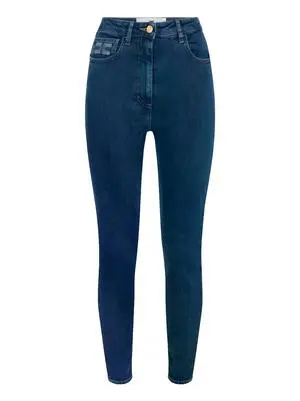 Elisabetta Franchi Logo-button Jeans - Blue
