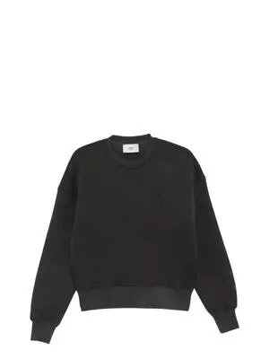 Ami Embroidered Logo Sweatshirt - Black