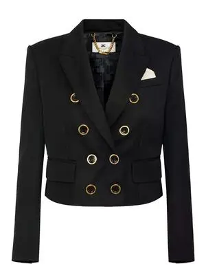 Elisabetta Franchi Peak-lapel Blazer - Black