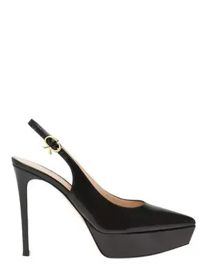 GIANVITO ROSSI 85mm Dasha Platform Sling Pumps - Black