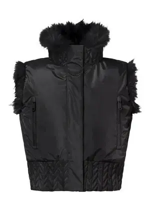Goldbergh Yara Reversible Faux-fur Hooded Gilet - Black