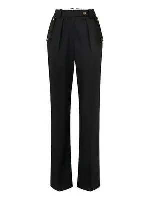Elisabetta Franchi Button-detail Palazzo Trousers - Black