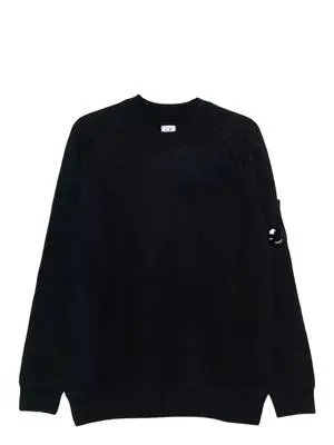 C.P. COMPANY Felted Crew Neck Knit - Blue