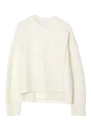 3.1 Phillip Lim Cable-knit Panelled Sweater - Neutrals