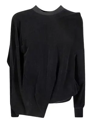 Junya Watanabe Striped Studded Top - Black