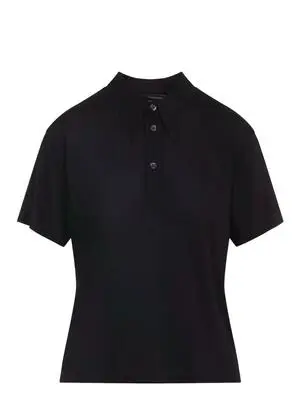 MAISON MARGIELA Buttoned-collar Polo Shirt - Black