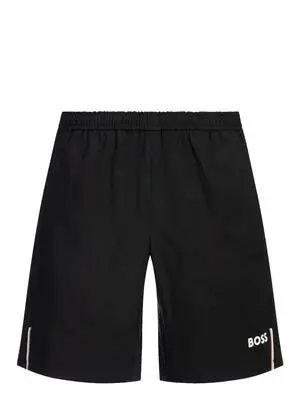 BOSS Logo-print Running Shorts - Black