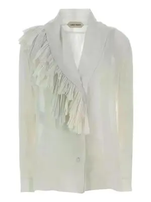 Alberta Ferretti Ruffled Blouse - White