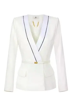 Elisabetta Franchi Flap-pocket Jacket - White