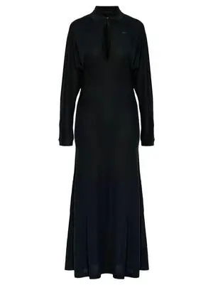Lacoste Long-sleeved Maxi Dress - Black