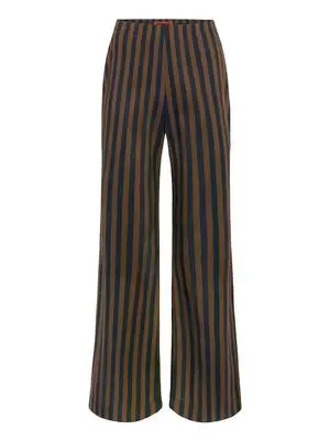 SIMONMILLER Pia Striped Poplin Trousers - Brown