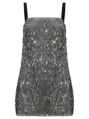 Dolce & Gabbana Beaded Strap Dress - Grey