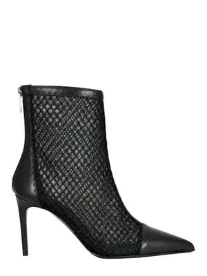 SERGIO LEVANTESI 80mm Leather Ankle Boots - Black