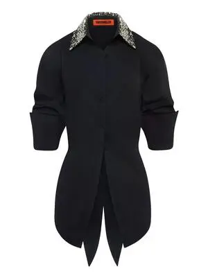 SIMONMILLER Embellished Button-up Shirt - Black