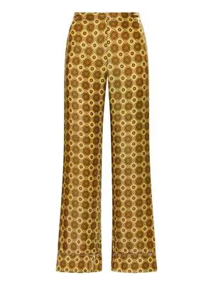 Malìparmi Patterned Trousers - Yellow