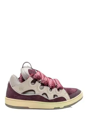 LANVIN Curb Lace-up Sneakers - Red