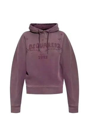 Dsquared2 Logo Hooded Knitwear - Purple