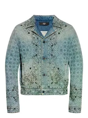 Amiri Embellished Paisley Jacket - Blue