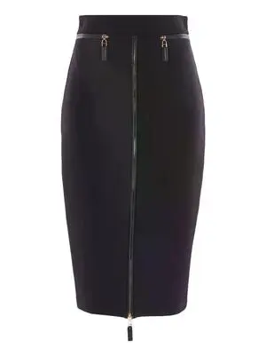 Elisabetta Franchi Zip-detail Pencil Skirt - Black