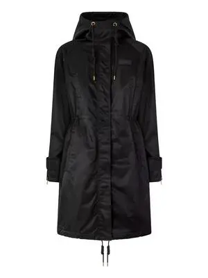 Pinko Delma Hooded Drawstring Coat - Black