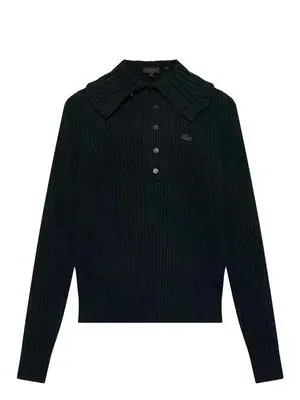 Lacoste Buttoned-collar Sweater - Green