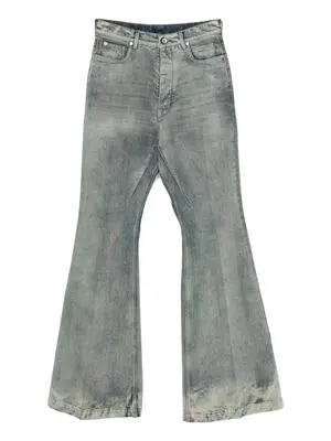 Rick Owens Cotton Flared Jeans - Grey