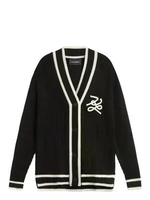 Karl Lagerfeld V-neck Cardigan - Black