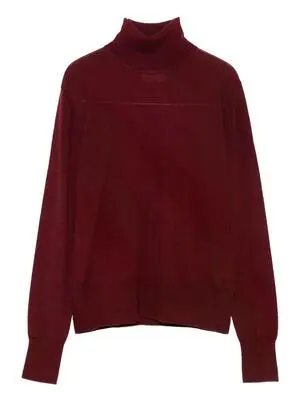 FORTE_FORTE Roll-neck Sweater - Red
