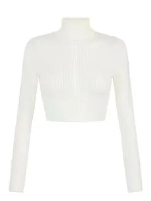 Elisabetta Franchi Ribbed Buttoned Sweater - White
