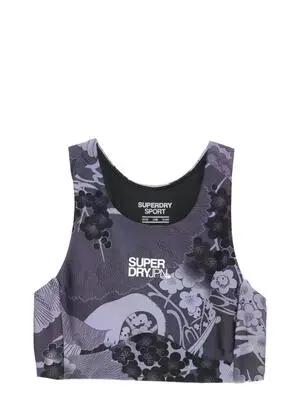 Superdry Floral-print Sports Bra - Grey