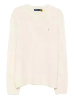 Ralph Lauren Logo-embroidered Crew-neck Sweater - White