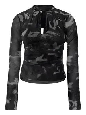 MISBHV Camouflage-print Blouse - Black
