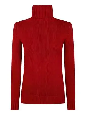 BASE Roll-neck Knitwear - Red