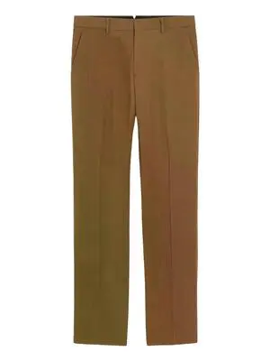 Ami Straight-leg Wool Trousers - Brown