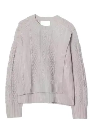 3.1 Phillip Lim Cable-knit Panelled Sweater - Neutrals