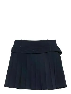 Stine Goya Belted Pleated Skirt - Blue
