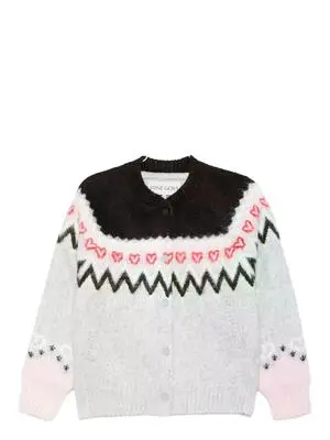 Stine Goya Fair-isle Pattern Cardigan - Grey