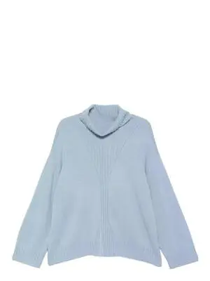 Eric Bompard Ribbed Turtleneck Sweater - Blue