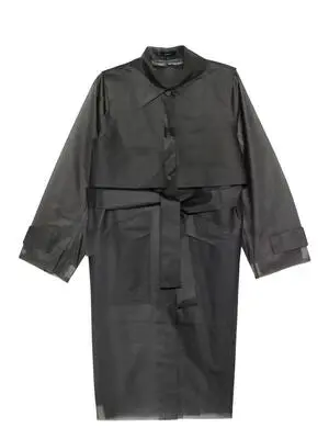 Soeur Belted Trench Coat - Black