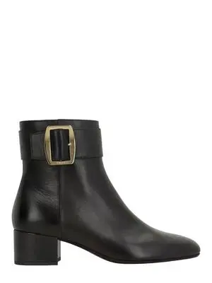 Bally Buckled Leather Boots - Black