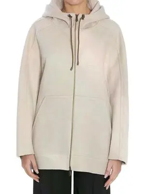 Max Mara Cashmere Hooded Coat - Grey