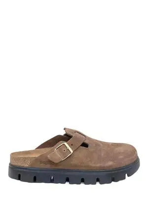 BIRKENSTOCK Boston Suede Mules - Brown