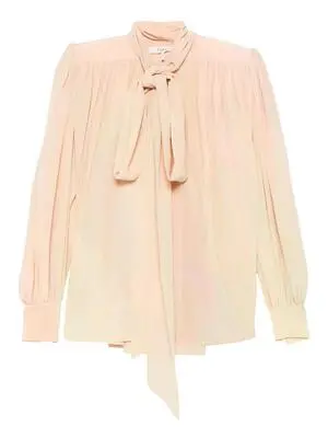 Chloé Pussy-bow Long-sleeve Blouse - Neutrals