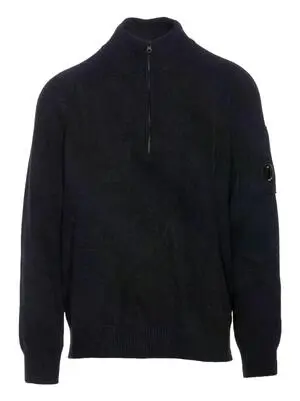 C.P. COMPANY Half-zip Sweater - Black
